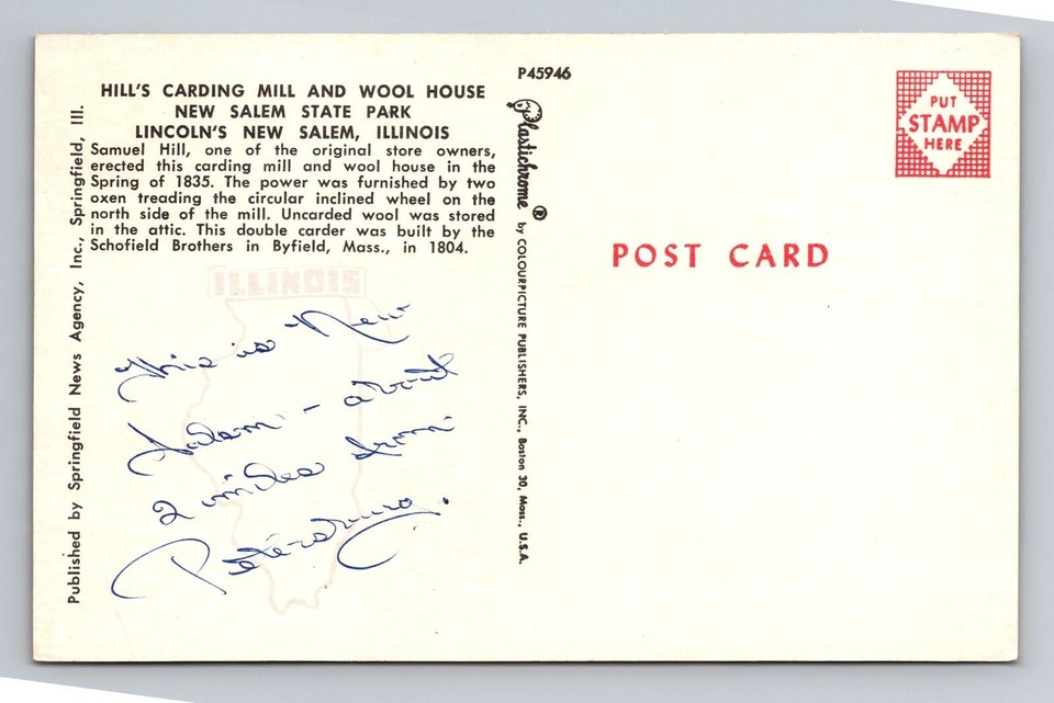 New Salem IL-Illinois, New Salem St Park, Hills Carding Mill Vintage ...