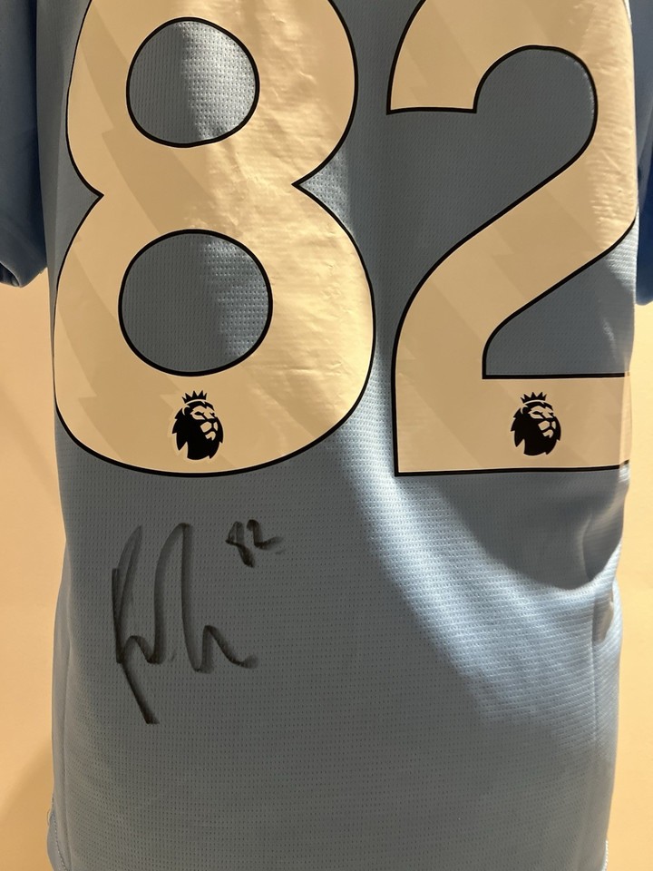 Hand Signed Rico Lewis Manchester City Home Shirt 23-24 | eBay UK