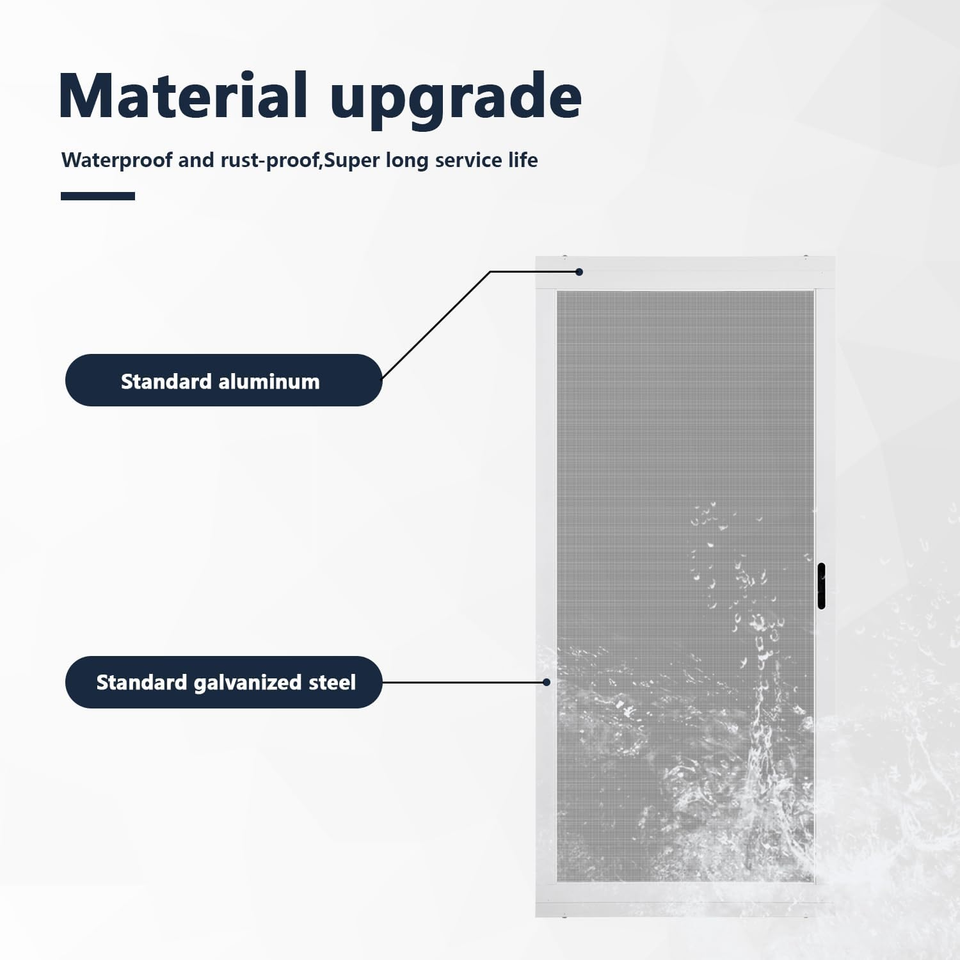 K.D. Standard Galv Steel plus Aluminum Frame Sliding Screen Door Kit ...