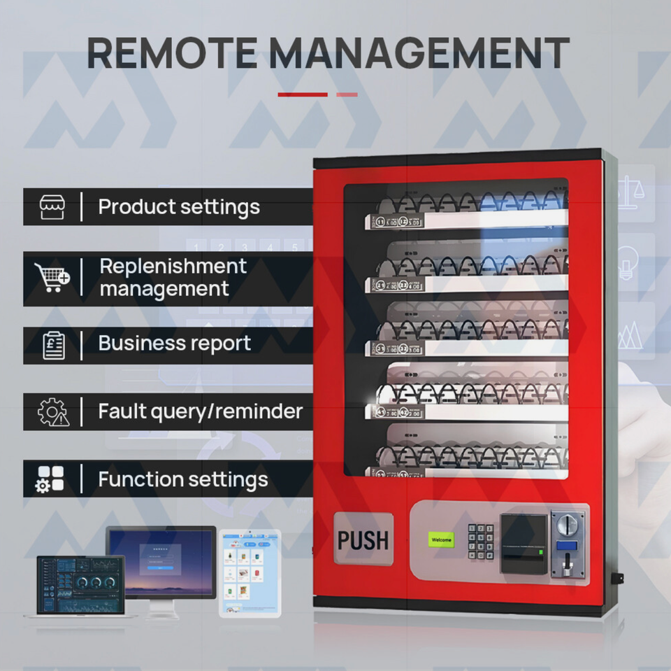 5 Slot Snack Vending Machine for Food/Drink/Snack Mounted Money Only ...