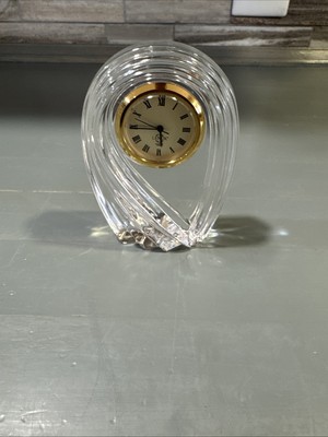 Lenox Crystal Desktop Clock Battery Powered NOT TESTED Battery NOT ...