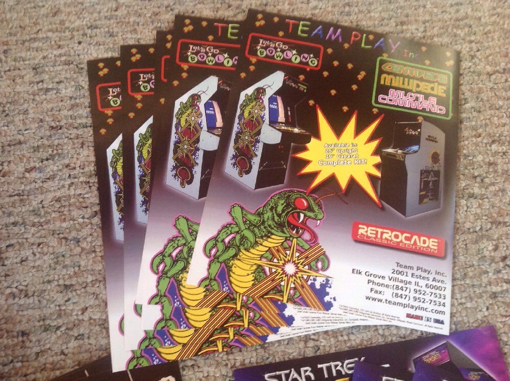 Defender Joust Centipede Star Trek + ARCADE GAME SALES FLYER Lot Of 15 ...