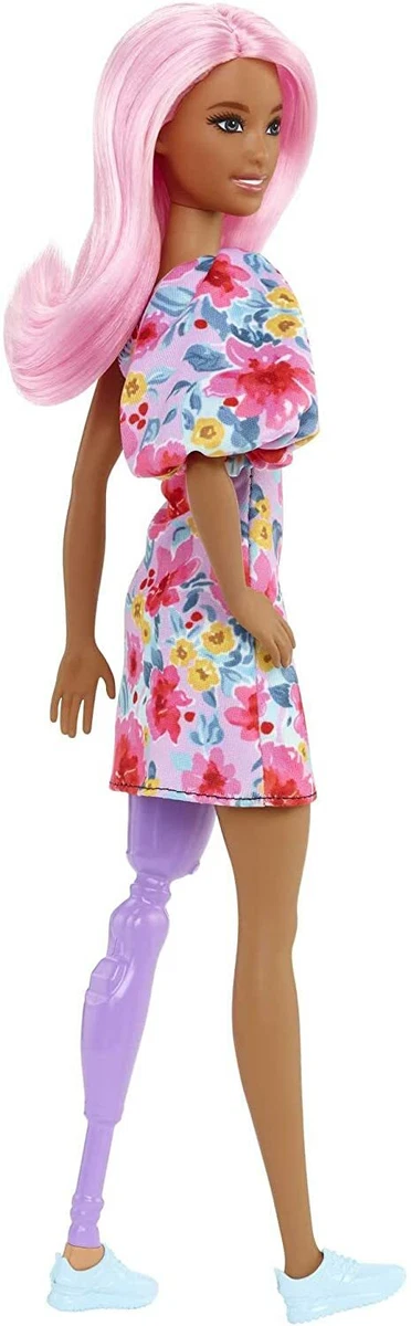 Barbie Fashionistas Doll #189, Pink Hair, Prosthetic Leg,