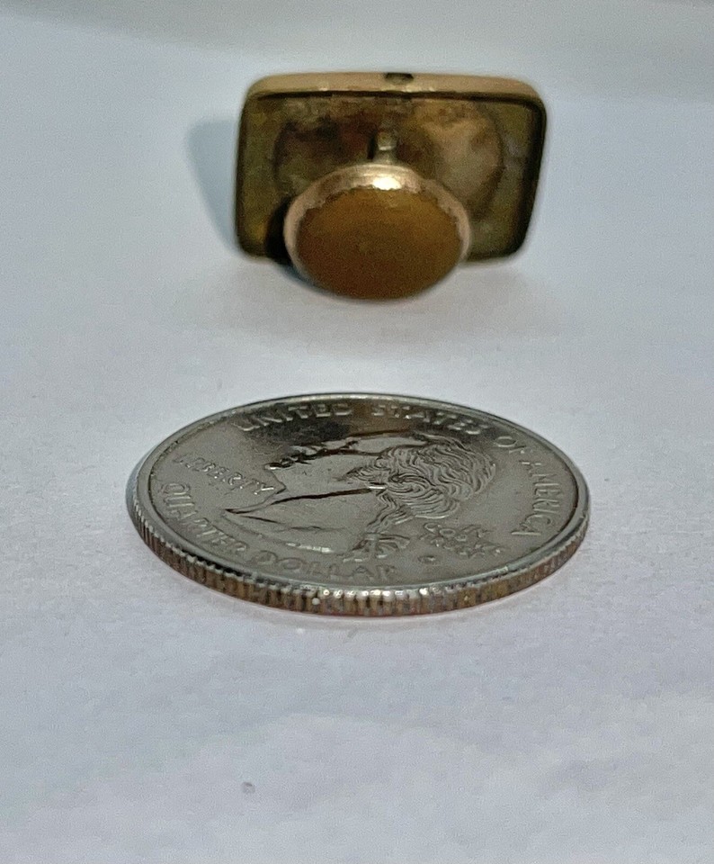 Victorian Taille d’Epergne Momento Mori Mourning Single Cufflink or ...