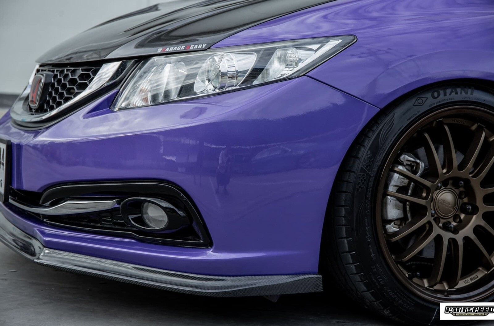 For Honda Civic FB6 SI 4door Sedan 2013-2015 Carbon Fiber Front Bumper ...