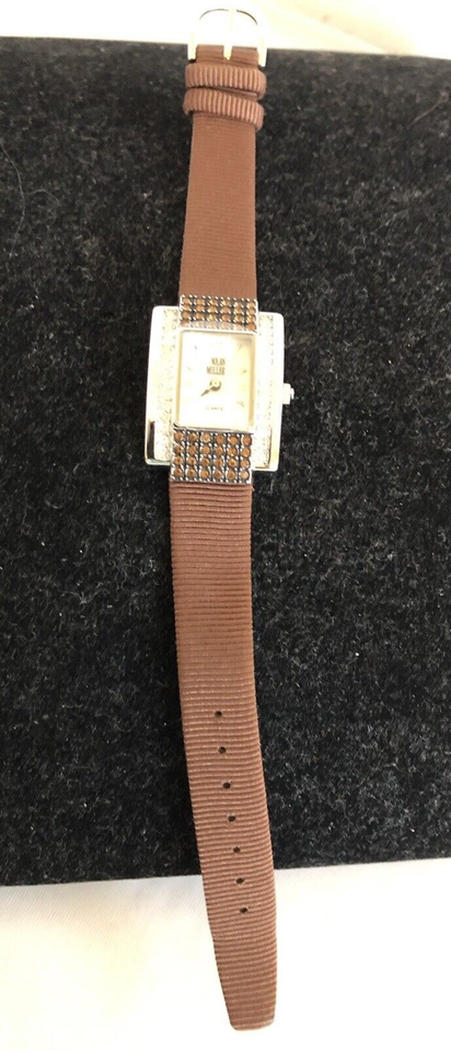 Nolan Miller Glamour Collection Watch Brown with Pave Crystals ...
