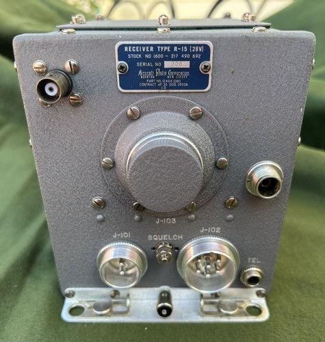 Type R-15 ARC RECEIVER RADIO by Aircraft Radio Corp. MINT! | eBay