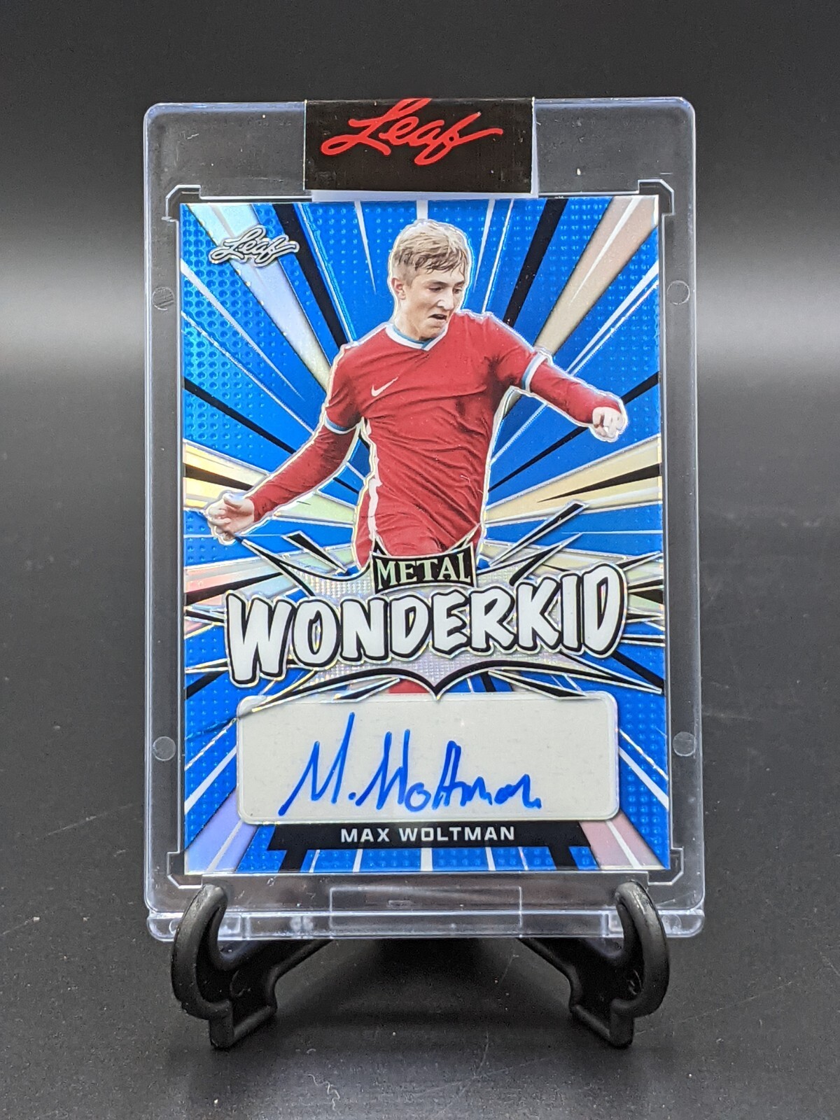 MAX WOLTMAN - 2022 Leaf Metal Blue Prismatic Wonderkid Auto 24/25 ...