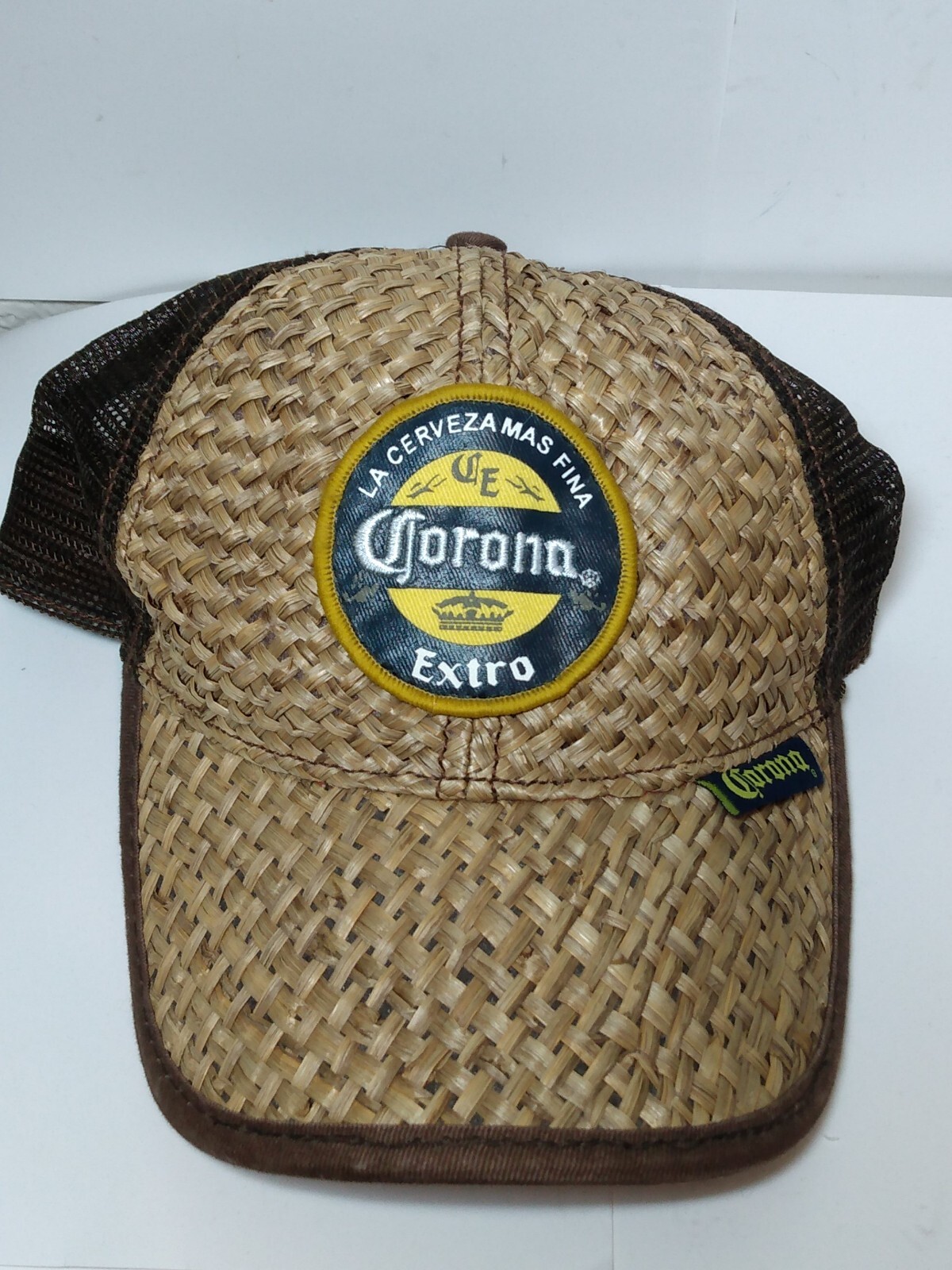 Corona Extra Beer Straw Woven Beach Cap Hat Trucker S… - Gem