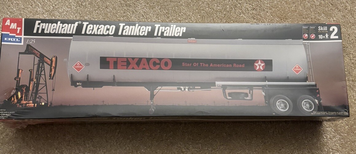 AMT Ertl 1:25 Fruehauf Texaco Tanker Trailer Kit Vintage New Sealed | eBay