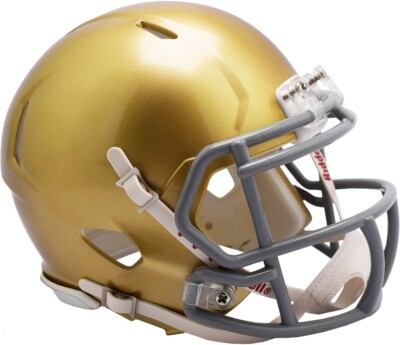 Riddell NCAA Notre Dame (GOLD) - Speed Mini Football Helmet ...