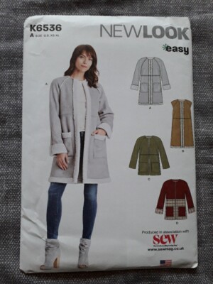 Coat Sewing Pattern Newlook K6536 Size 6 To 24 Xs To Xl UNCUT | eBay UK