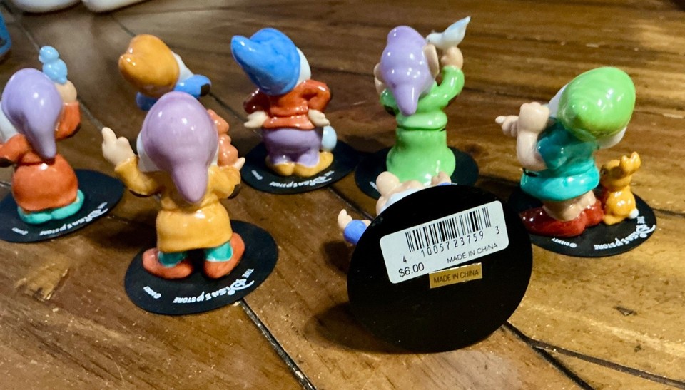 Disney Snow White Seven Dwarfs Porcelain Figures Forest Creatures | eBay
