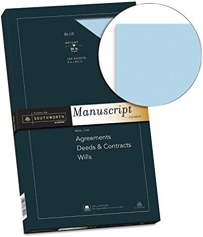 Cotton Paper Manuscript Covers 9x12.5 Blue 30lb Weight 100 Sheets | eBay