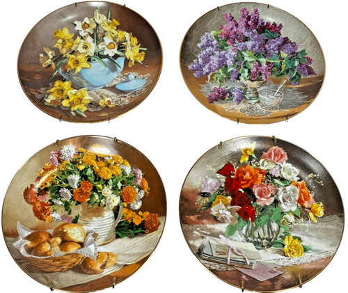 Lot of 4 - W.S. George Flowers of your Garden Series 10" Collectors ...