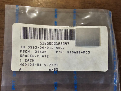 (2) RIDGE MACHINE SHOP PLATE SPECIAL 2106214PC5 5365-00-012-5097 | eBay