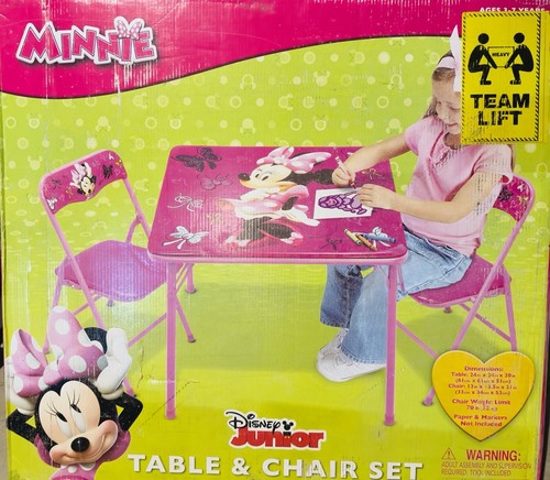 Minnie Mouse Table And Chair Set For Toddlers Girls 2-5 Kids Bedroom ...