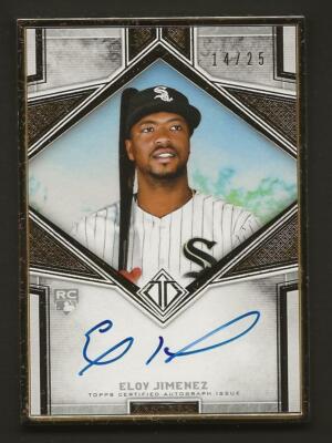 2019 Topps Transcendent ELOY JIMENEZ Framed Auto Autograph 14/25 White ...