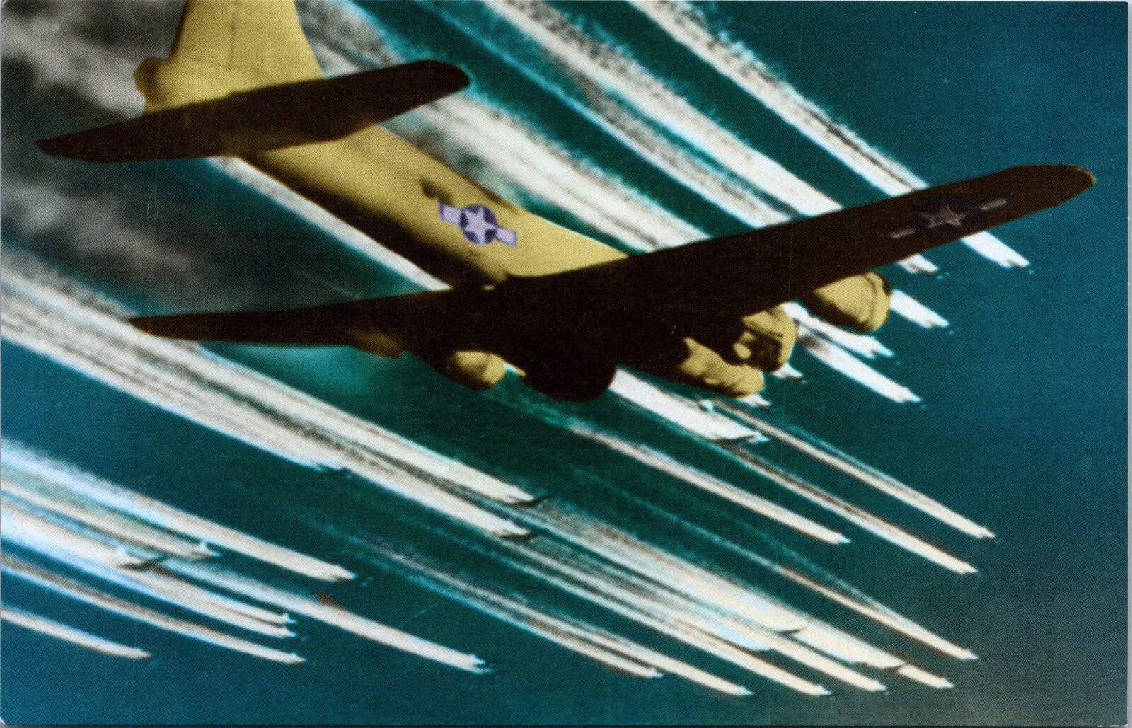 Bombing Run Brunswick Germany 1944 B17 Postcard WWII | eBay