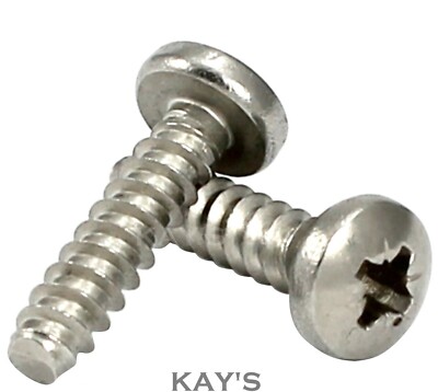 SELF TAPPING SCREWS TYPE B BLUNT POINT No.10 x 19mm A2 STAINLESS STEEL ...