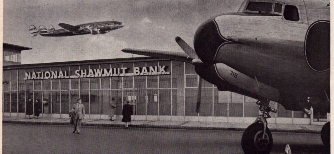 National Shawmut Bank of Boston Airport Bank Vintage Print Ad Fortune ...