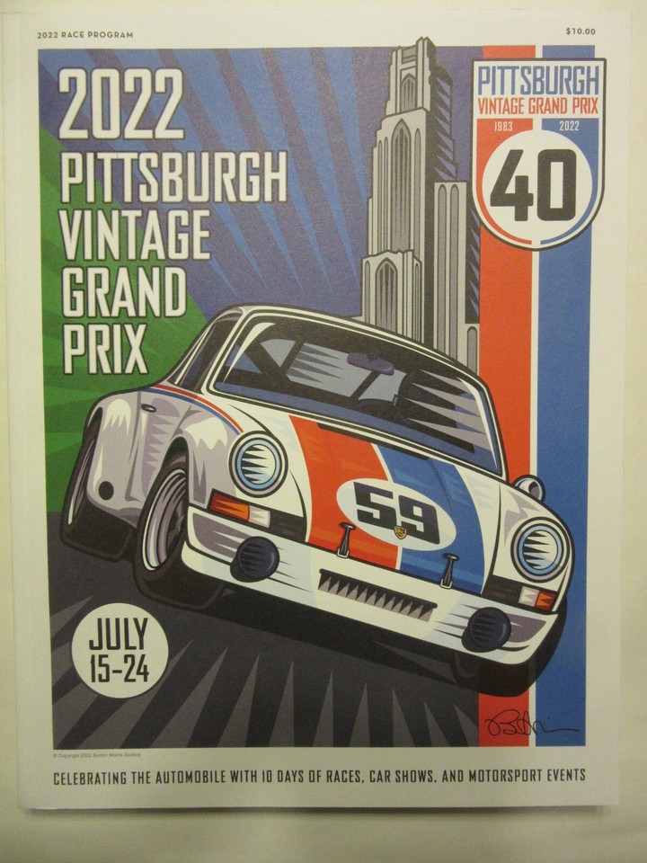 2022 Pittsburgh Vintage Grand Prix Program Flyer Sticker Porsche Marque ...