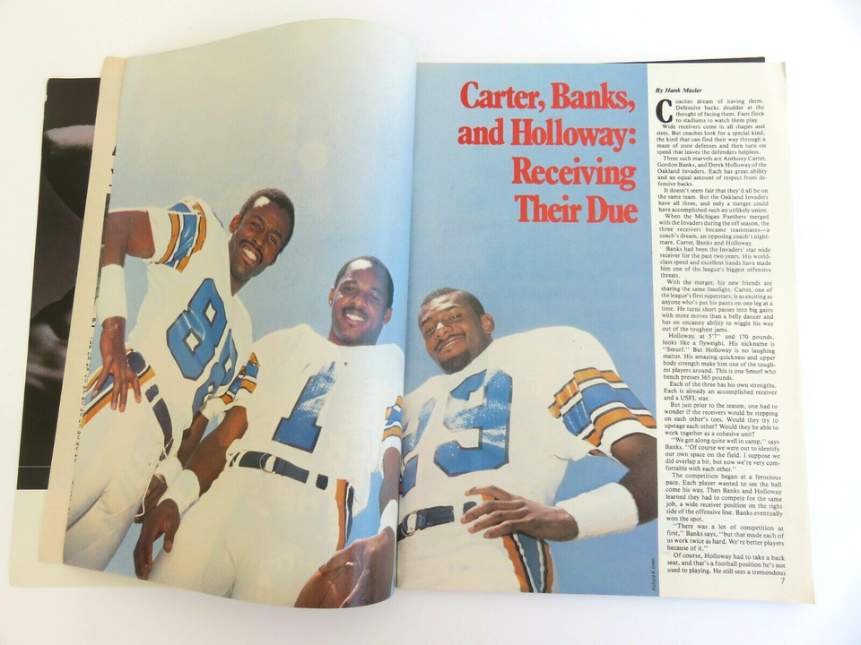 USFL Kickoff Magazine Volume 3 Issue 9 Banks, Carter, Holloway Cover | eBay