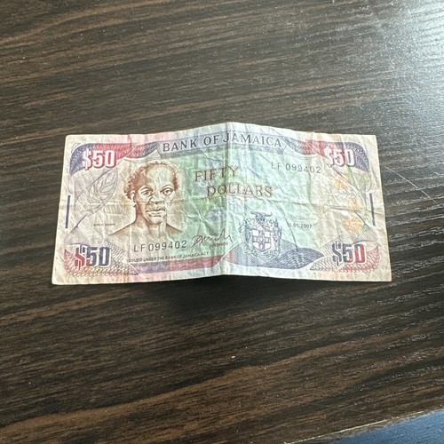 JAMAICA 50 Dollars Banknote Jamaican Currency Paper Money Note ...