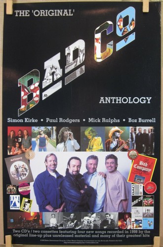 Bad Company "The 'Original' Bad Co Anthology" 11"x17" PROMO POSTER ...