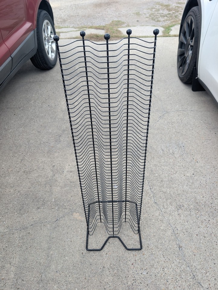 Black Metal Wire Balls CD Storage Rack Tower Holds 120 Stand Y2K Media ...