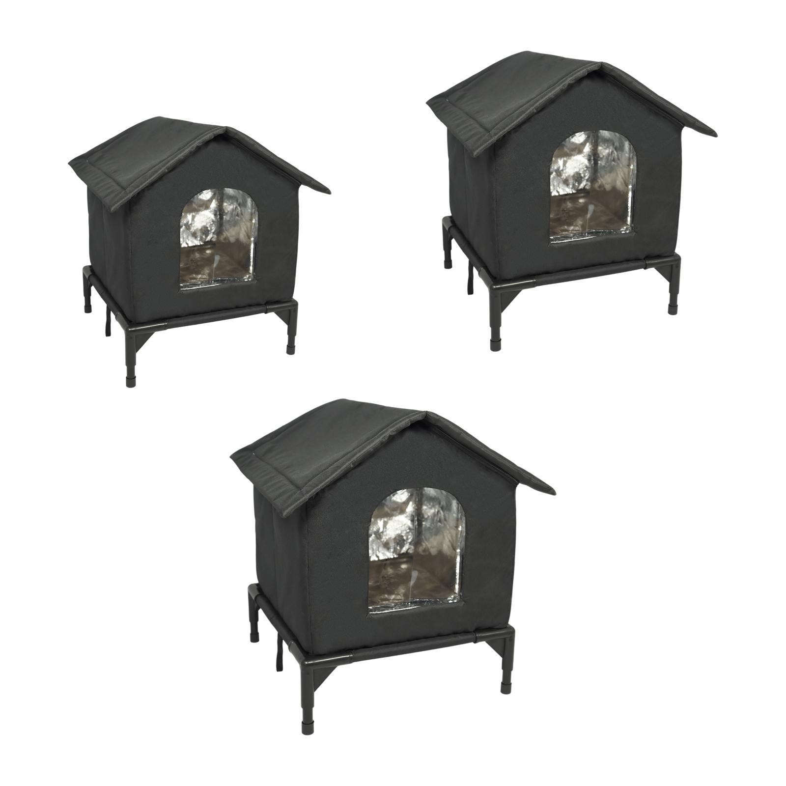 Outdoor Cat House Shelter Warm Insulated Waterproof Cats Tent Feral Cat ...