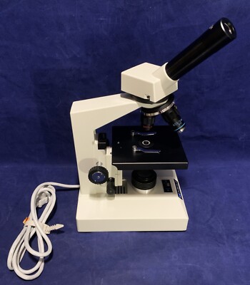 Meiji Monocular Microscope, 3 Objective Lenses w/WF10X Eyepiece ...