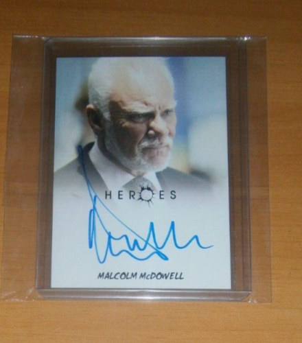 AUTOGRAPH Malcolm McDowell Heroes Archives Autograph Card of as Daniel ...