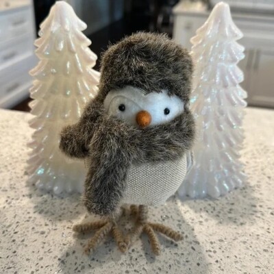 Target Spritz BLIZZARD Bird Winter Wonderland Fur Hat Scarf Wondershop ...
