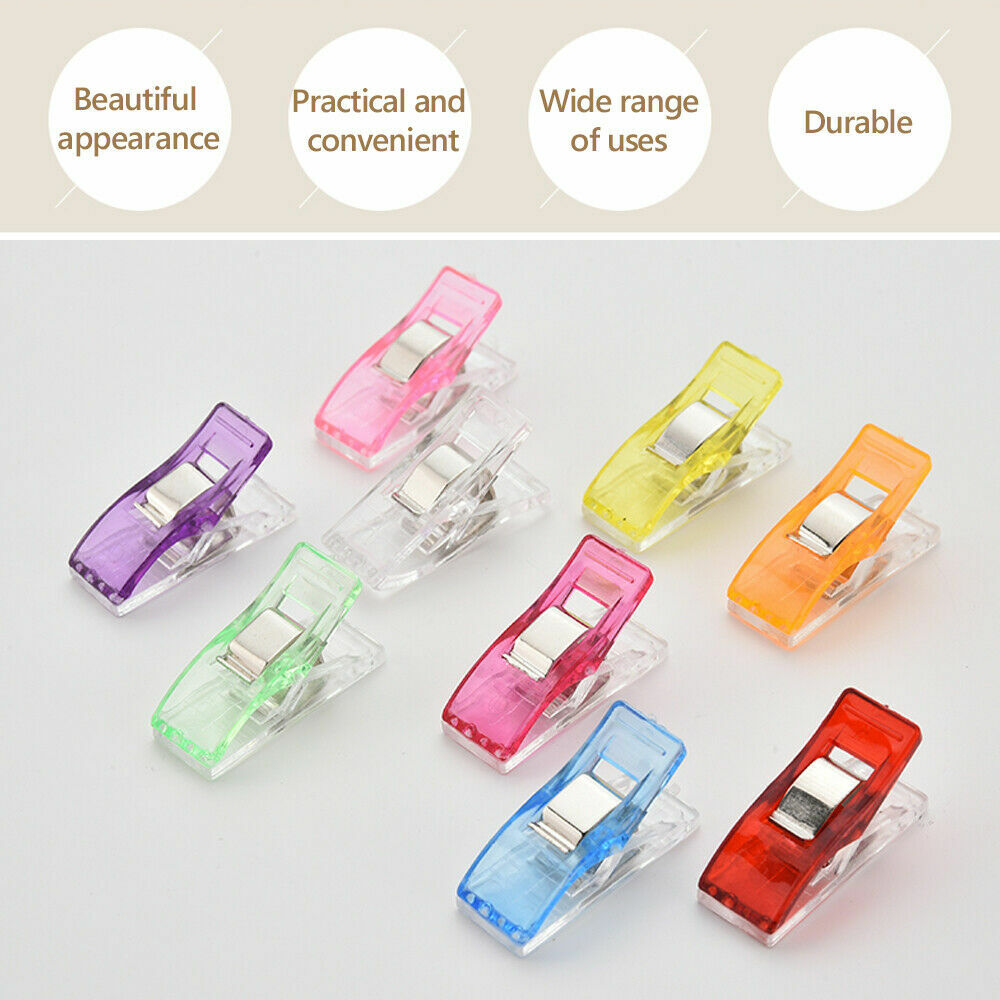 100-200PCS Wonder Clips Crafts Fabric Quilting Crochet Plastic Sewing ...