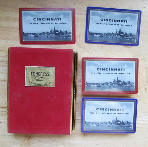 Double deck vintage playing cards, Cincinnati, Congress box, sealed ...