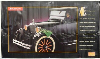 "NEW" Snap-on Tools Advertising Poster 1990 70th Anniversary 1920's ...