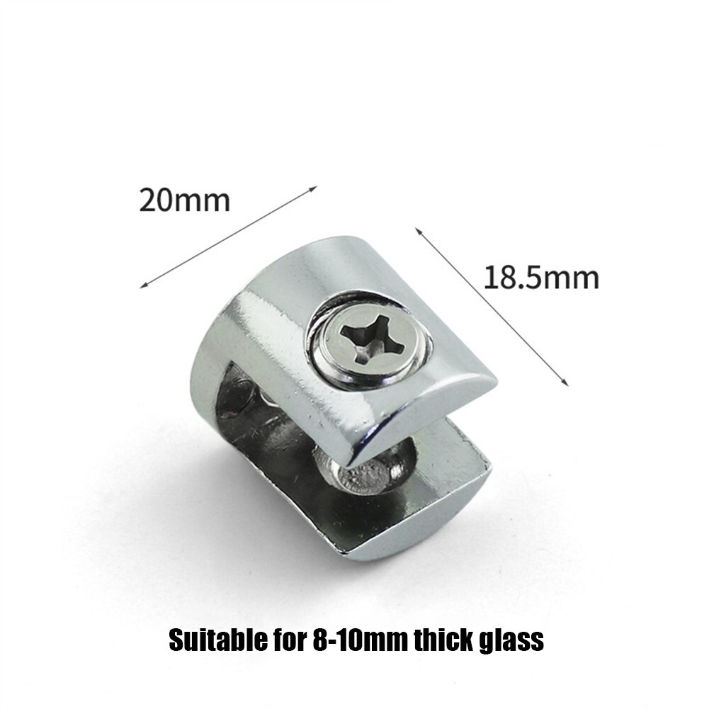 Long lasting Glass Shelf Clamp Brackets for 10 12mm Thick Glass Pack of ...
