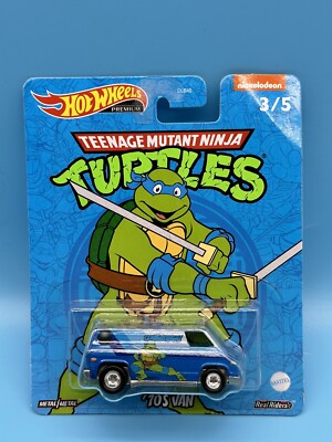 Hot Wheels Premium '70S Van-Leonardo TMNT REAL RIDERS BLUE #3/5 | eBay