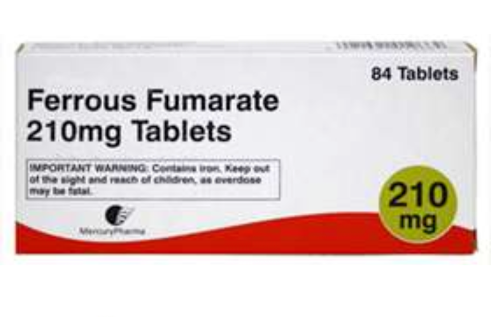 Ferrous Fumarate 210mg x 84 Iron Tablets | Anemia Iron Deficiency ...