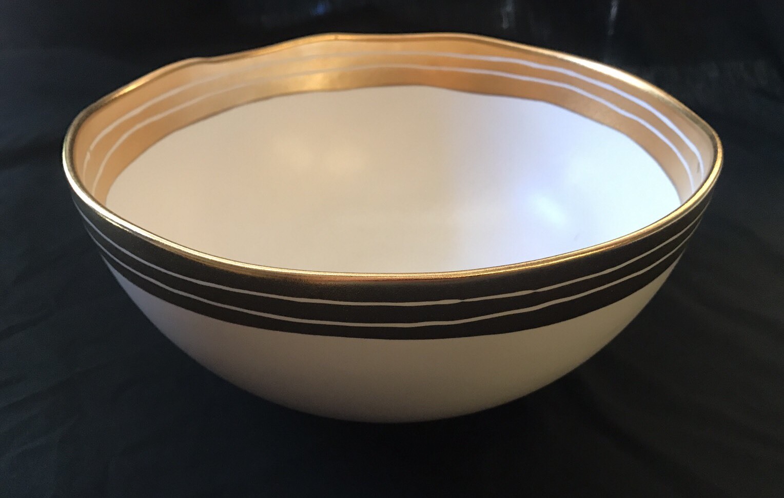 Michael Wainwright - Lines Gold - Large Serving Bowl ~new~ | eBay