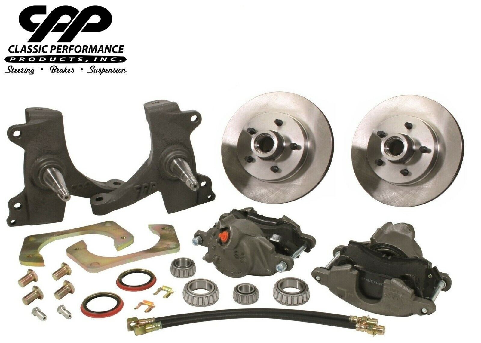 71-72 CHEVY C10 GMC TRUCK 6 LUG 12" DISC BRAKE KIT W/ MODULAR 2.5" DROP ...