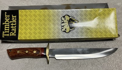 12" Timber Rattler Hunting Skinning Fixed Blade Knife Bowie Bone with ...