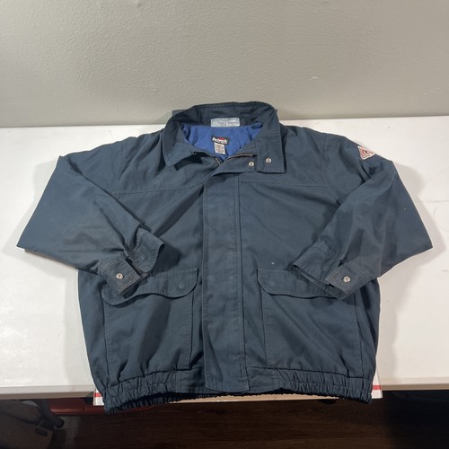 Bulwark FR Jacket Men’s Sz 2XL Flame Resistant Full Zip Jacket Workwear ...