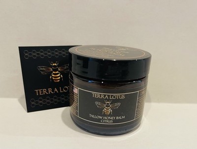 Terra Lotus Organic Beef Tallow Balm w/ Raw Honey Citrus Moisturizing ...