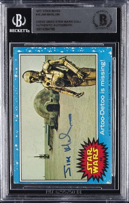 1977 STAR WARS STEVE GRAD STAR WARS COLLECTION JIM MARLOW BGS AUTHENTIC ...