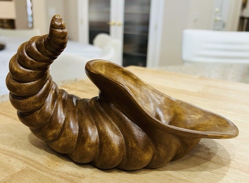 Vtg Ceramic Cornucopia Horn of Plenty Thanksgiving Fall Autumn Table ...