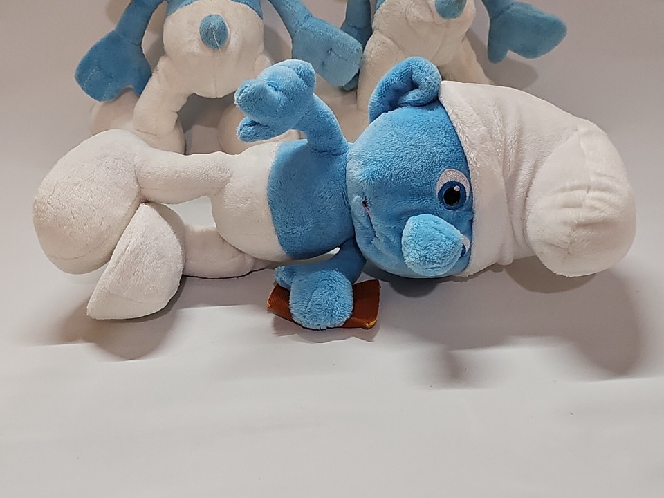 3 12" The Smurfs Crouchy, Happy, Clumsy Plush Stuffed Fast Same Day ...