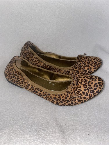 Rialto Sunnyside II Leopard Women Shoes Bow Ballet Flats 7 M Slip On ...