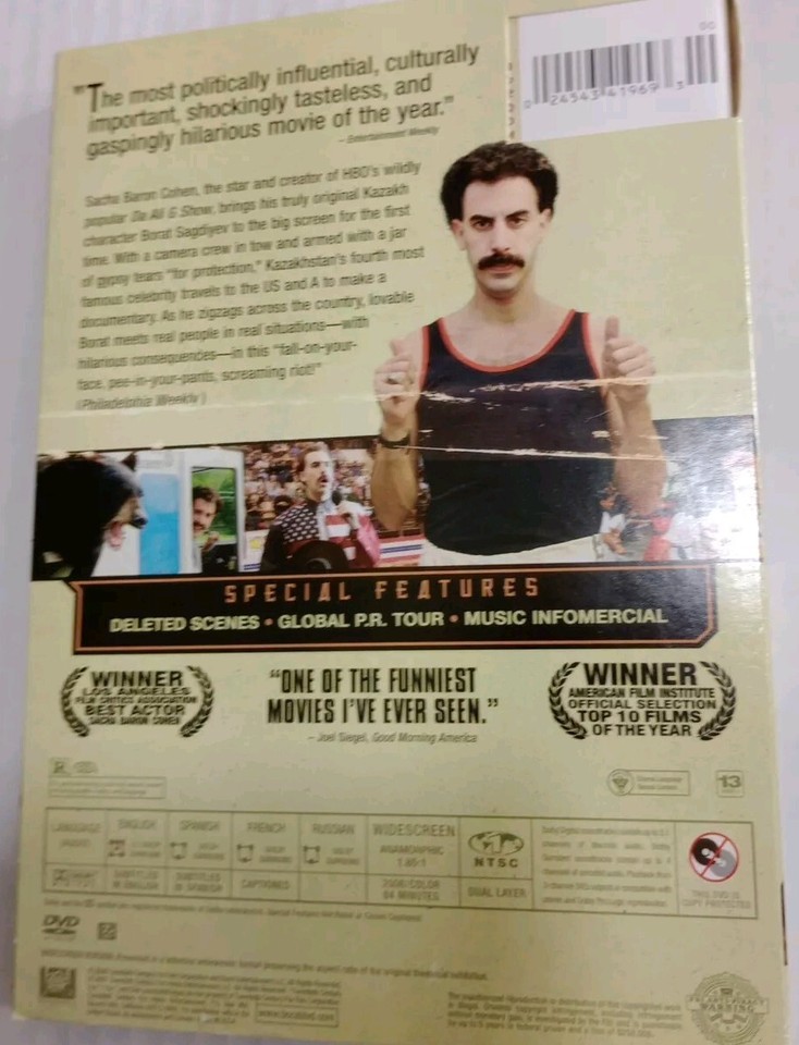 Borat DVD MOVIE 2007, Sacha Baron Cohen, Ken Davitian, Luenell ...